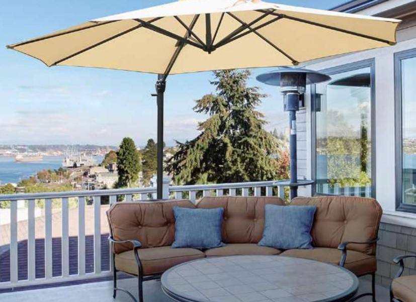 PARASOL BANANE 3M INCLINABLE A MANIVELLE (8 BRANCHES) SU1009