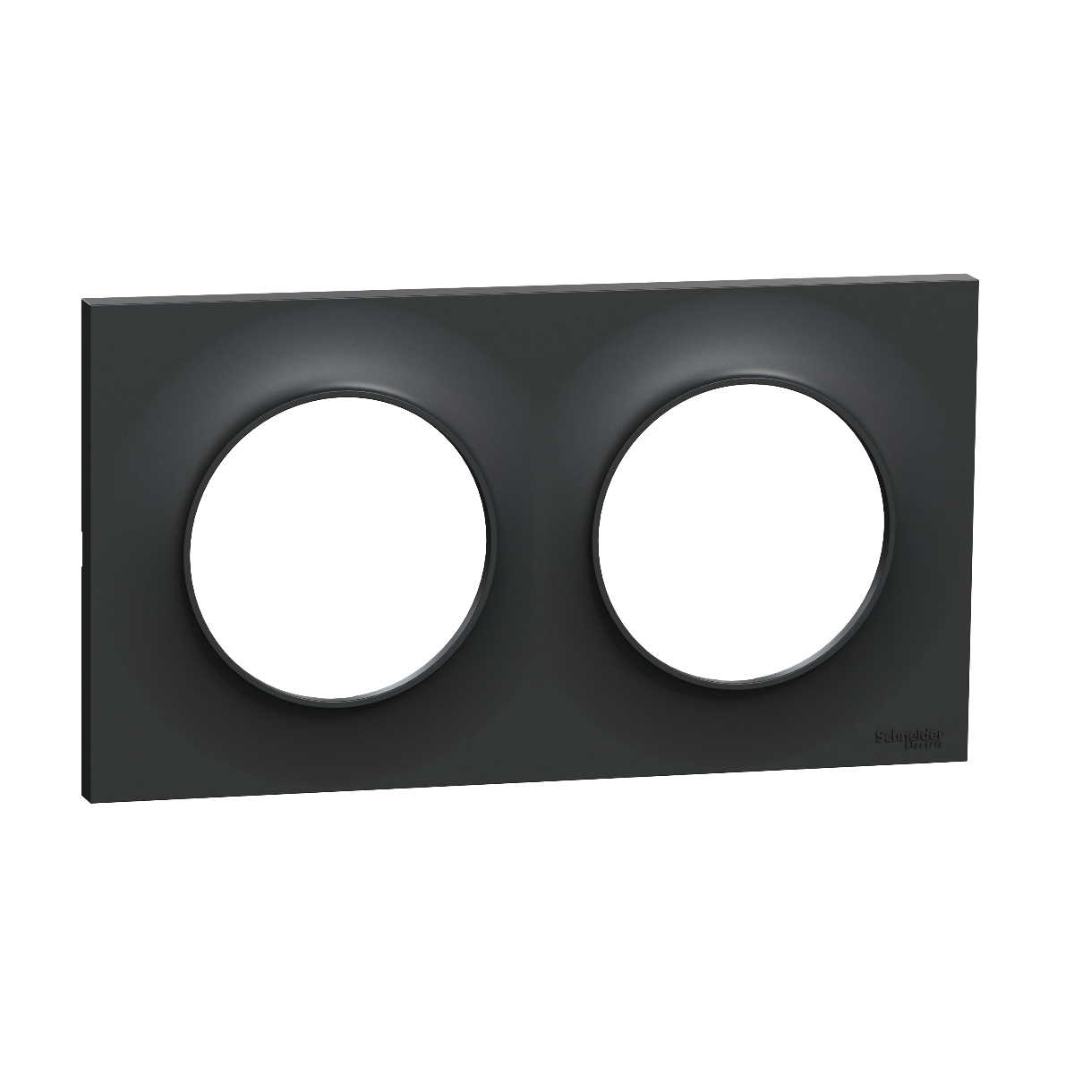 PLAQUE ODACE STYL NOIR ANTHRACITE 2 POSTES