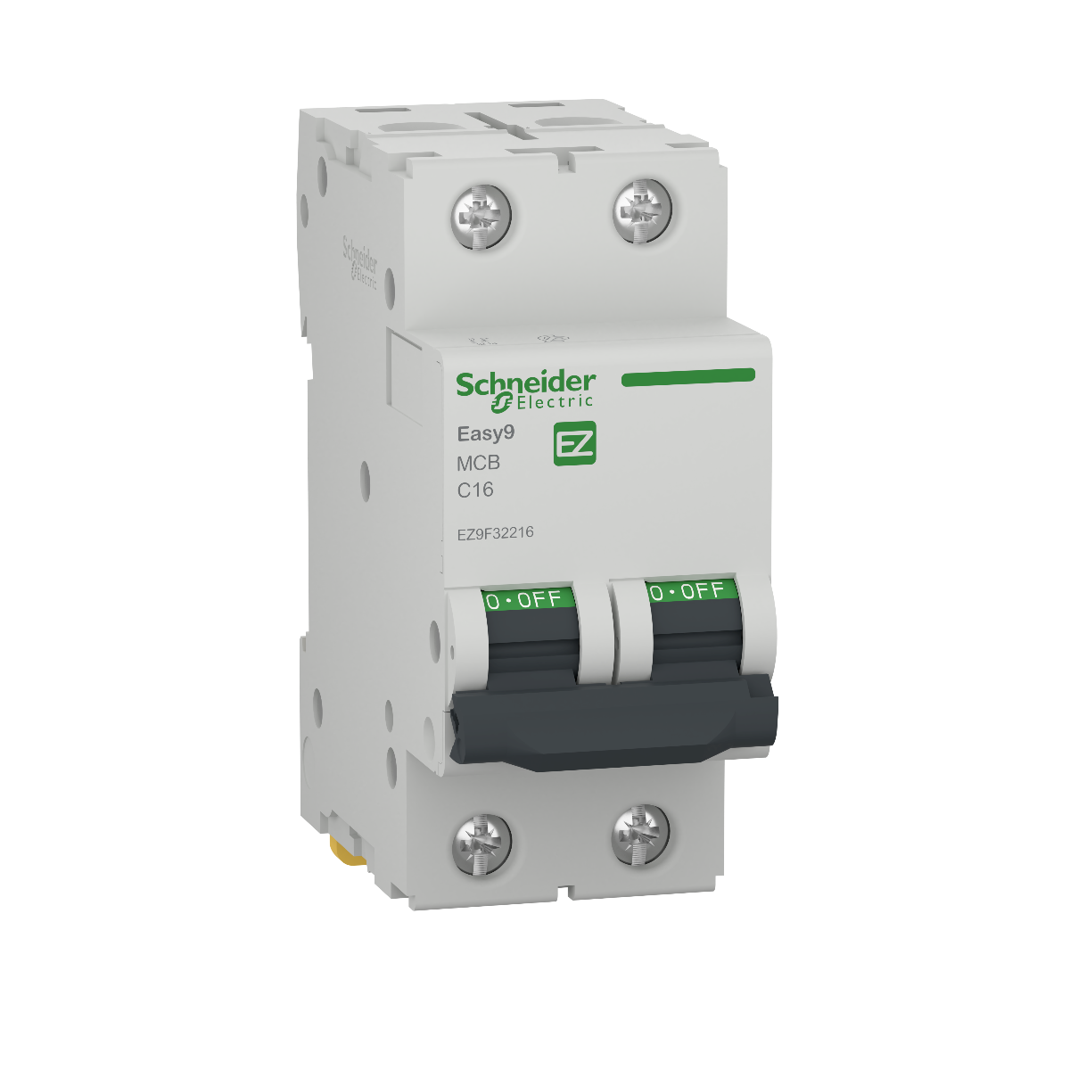 DISJONCTEUR MODULAIRE EASY9 2P. 16A COURBE C 4500A