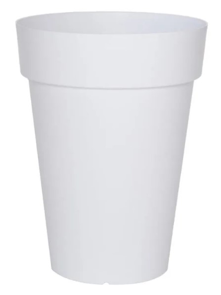 POT DE JARDIN ECLIPSE H:420MM BLANC MAT