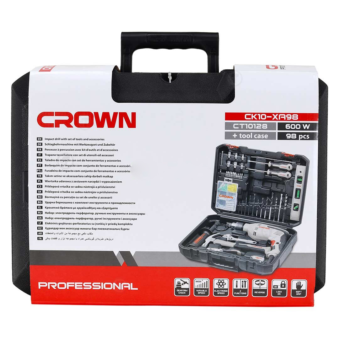 PERCEUSE A PERCUTION 600W 13MM VVR0-2800 LIV AVEC OUTILLAGE 98 PCES ...