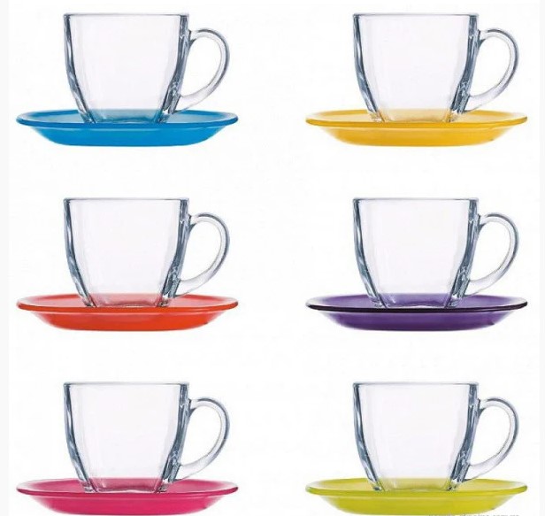 ENSEMBLE TASSE + S/TASSE CARINA COULEUR