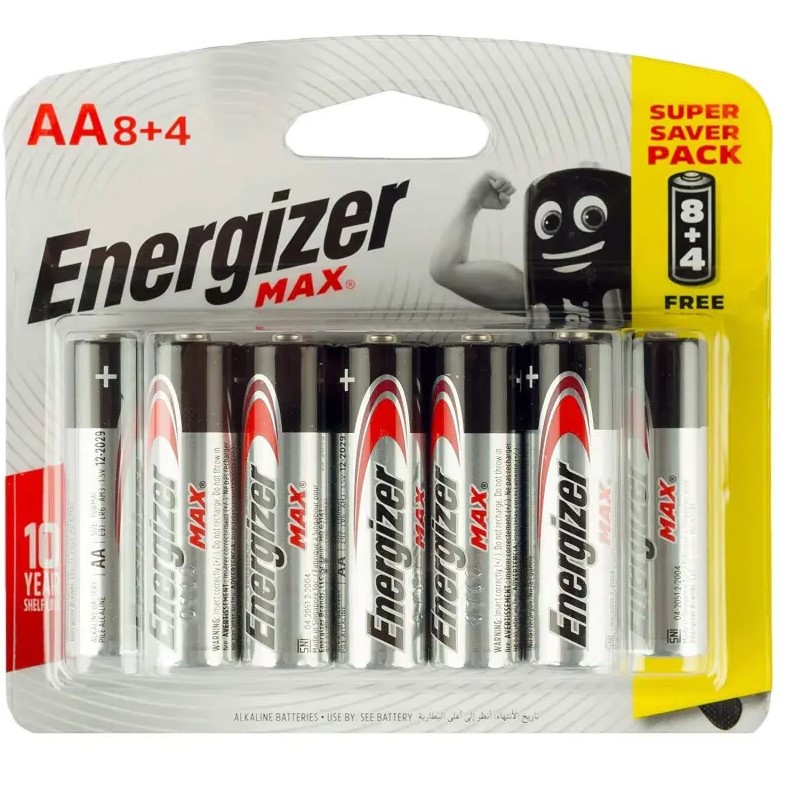 PACK AA8+4 E91 MAX ENERGIZER