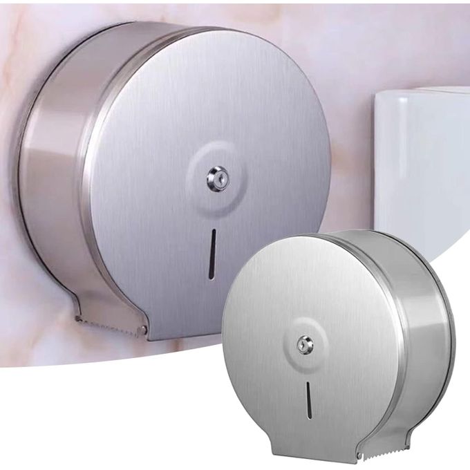 DISTRIBUTEUR DE PAPIER TOILETTE JUMBO INOX 430SS 22X12CM