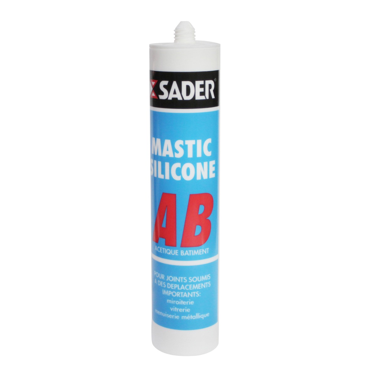 MASTIC SILICONE AB BLANC 310 ML SADER