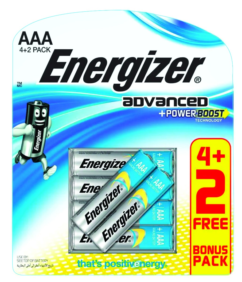 Piles de recharge ENERGIZER AAA 4+2 -X92 MAXPLUS