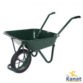 BROUETTE VERTE TROYKA 80L CHARGE 120KG ROUE PLEINE