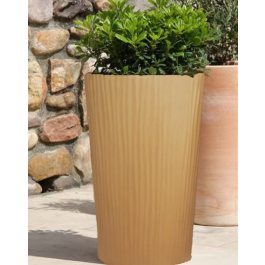 POT DE JARDIN RIO H:420MM BEIGE MAT